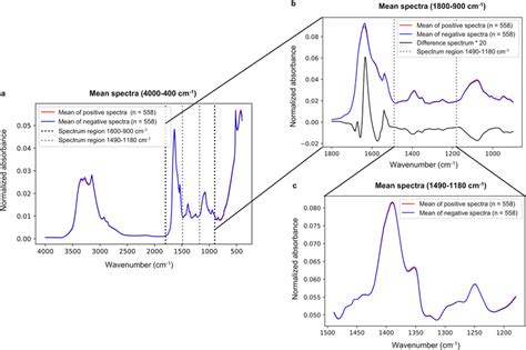 Mean Spectra Of Positive And Negative Groups From Different Spectral Download Scientific