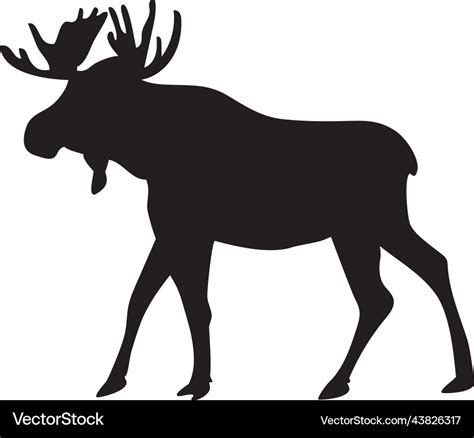 Moose Silhouette Royalty Free Vector Image Vectorstock
