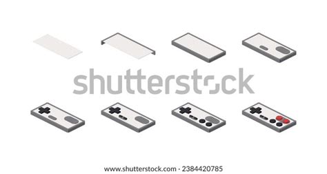 Step By Step Construction Gamepad Animation Vector Stock Vector