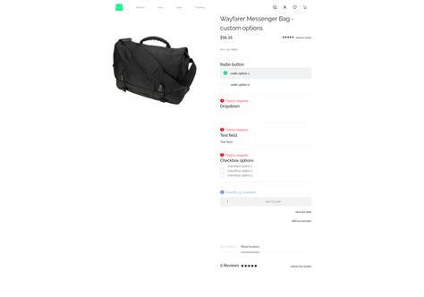 [design] product with custom options · issue 697 · vuestorefront
