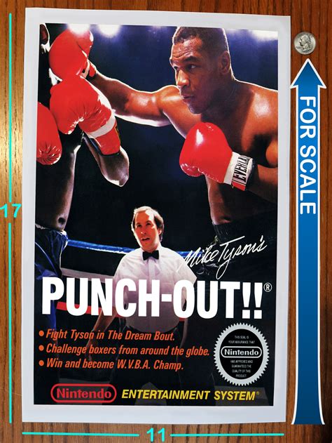 Mike Tysons Punch Out Nintendo Nes Video Game Cover Reprint