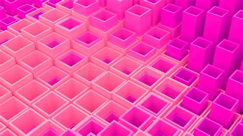 Abstract Wave Motion Of Cubic Silhouettes Design Rows Of Bars Moving Up And Down Stock Video