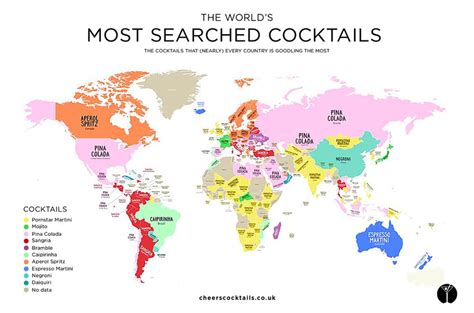 The Worlds Cocktail Map Cheers