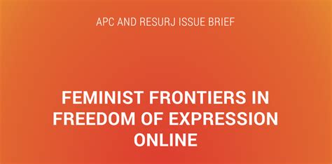Issue Brief Feminist Frontiers In Freedom Of Expression Online