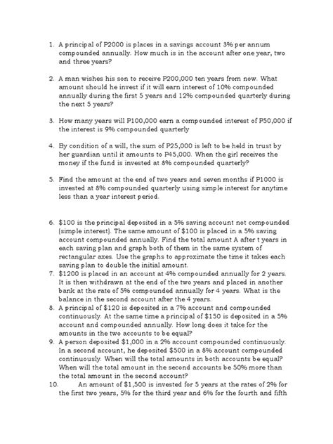 Compound Interest Example Problems Pdf Interest Interest Rates