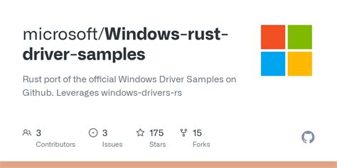 Github Microsoft Windows Rust Driver Samples Rust Port Of The Official Windows Driver Samples