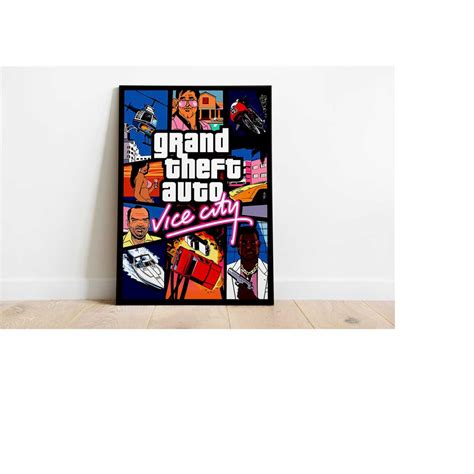 Gta Poster Gta Vice City Poster Grand Theft Auto Poster Inspire