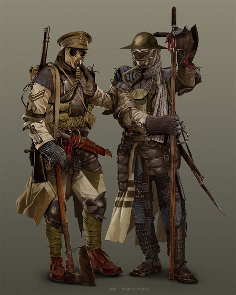 Ww1 Trench Knight By Trace Thompson On Artstation Dieselpunk