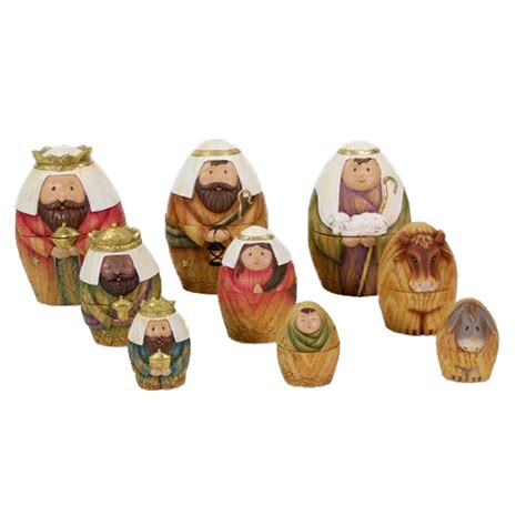 Colorful Nesting Nativity 9 Piece Set Deseret Book