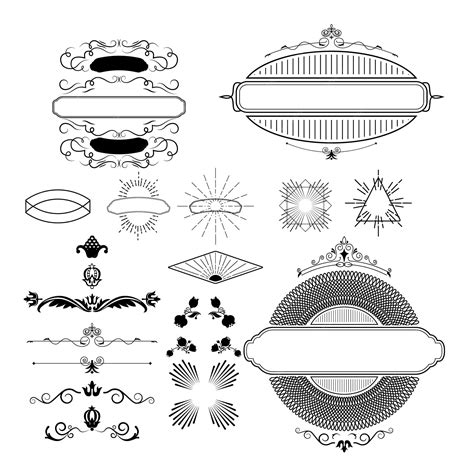 Premium Vector Collection Of Different Vintage Frames Templates And