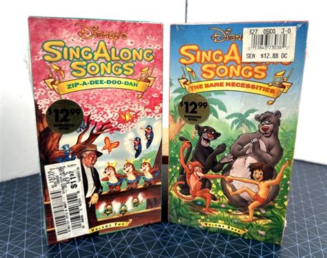 Disney Sing Along Songs Vol 2 Zip A Dee Doo Dah Vol 4 Bare