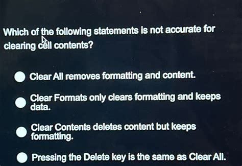 Solved Which Of The Following Statements Is Not Accurate For