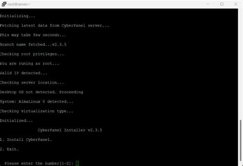 Como Instalar O CyberPanel Em Um Servidor VPS Homehost