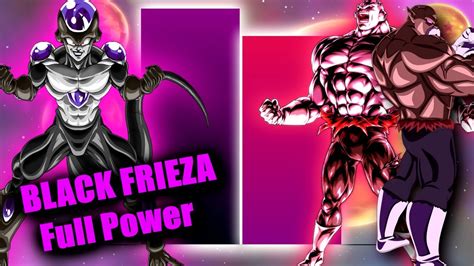 Black Frieza Vs Jiren And Toppo Power Levels Youtube