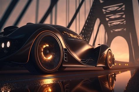 Premium Photo Abstraction Of A Car At Sunset With Palm Trees By The Premium Photo Abstraction Of A Car At Sunset With Palm Trees By The