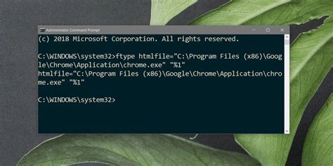 how to set file app association from command prompt on windows 10