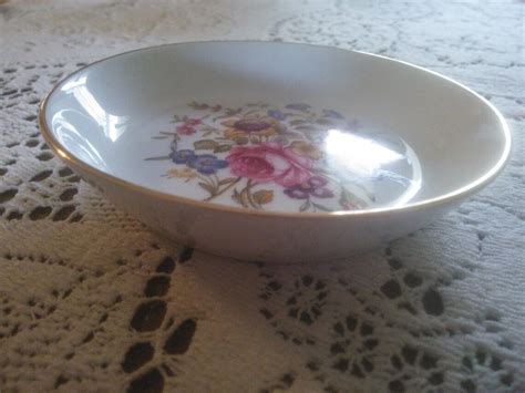 1982 Avon Dish Floral Avon Dish Nut Dish Trinket Dish 1982 Happy