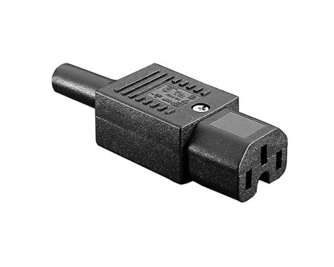 Straight Female IEC Connector PX0597 Series Black Screw Terminals EN60 ...