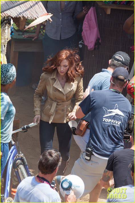 Scarlett Johansson Performs Motorcycle Stunt For Captain America