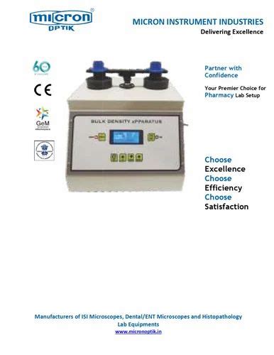 Bulk Density Apparatus Make Micron Optik At Rs 6000 Bulk Density Test