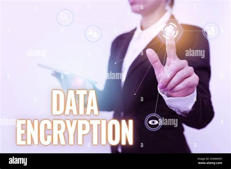 sign displaying data encryption business overview symmetrickey