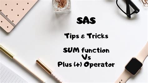 Sas Knowledge Sum Function Vs Plus Operator Youtube