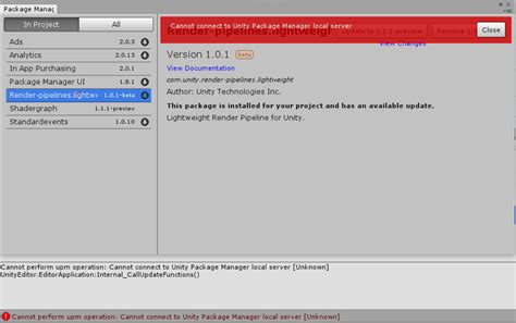 Unity Package Manager Error Unity Engine Unity Discussions