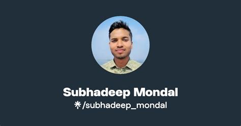 Subhadeep Mondal Twitter Instagram Linktree