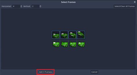 2d 精灵动画 — Godot Engine 3x 简体中文文档