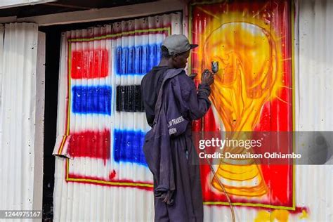 Kevin Otieno Creates A Fifa World Cup Qatar 2022 Mural On The Walls News Photo Getty Images