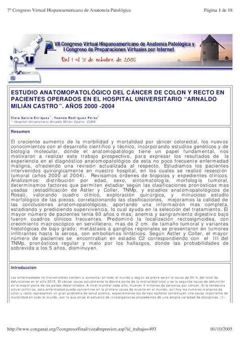 (PDF) ESTUDIO ANATOMOPATOLÓGICO DEL CÁNCER DE ...colon y recto representan un gran problema de ...