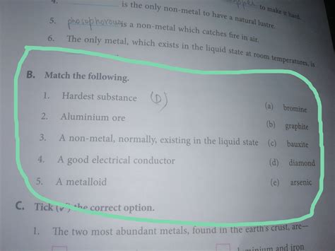 Please Solve Match The Following Questions Brainly In