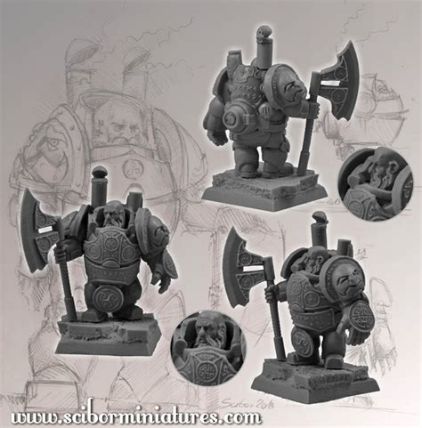 Dwarf Steam Armor 1 Scibor Monstrous Miniatures 28fm0106