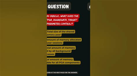 Oracle Dba Deep Dive What Does Pgaaggregatetarget Control Oracledba Interviewquestions