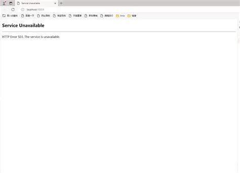 部署在iis中服务出现异常 Failed To Load Resource The Server Responded With A Status Of 503 Service