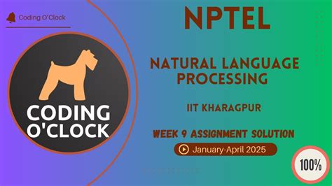 Nptel Natural Language Processing Week 9 Assignment Solution January April 2025 Iit Kharagpur