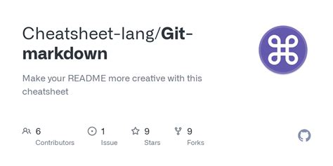 Github Cheatsheet Langgit Markdown Make Your Readme More Creative
