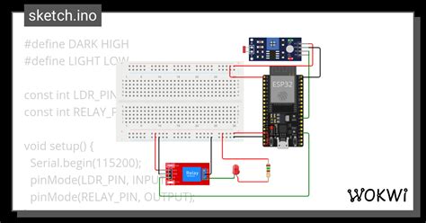 DELAY LDR DIGITAL Wokwi ESP STM Arduino Simulator