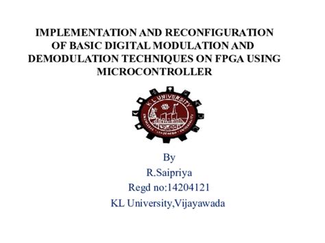 ppt implementation and reconfiguration of basic digital modulation