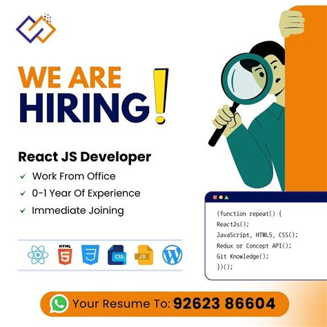 Reactjs Developer Bengaluru Hiring Webdevelopment Javascript