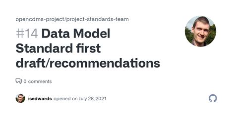 Data Model Standard First Draftrecommendations · Issue 14 · Opencdms Projectproject Standards