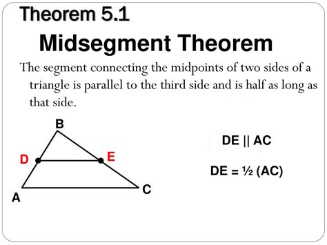 ppt 5 1 midsegment theorem and coordinate proof powerpoint presentation