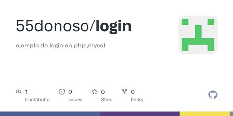 Github Donoso Login Ejemplo De Login En Php Mysql