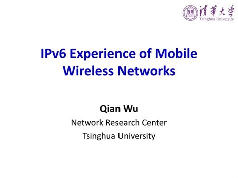 Ppt Future Wireless Internet Challenges Ipv6 Experience In Mobile Wireless Networks