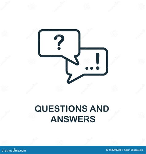 Questions And Answers Icon Outline Style Thin Line Creative Questions And Answers Icon For Logo
