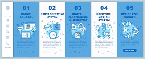 Premium Vector Robotics Courses Onboarding Mobile Web Pages Template Automation Responsive