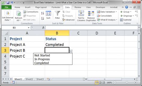 Excel Data Validation Limit What A User Can Enter Into A Cell