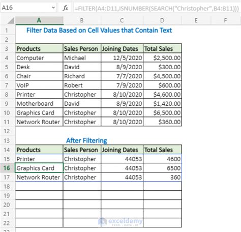 Excel Filter Data Based On Cell Value 6 Efficient Ways Exceldemy