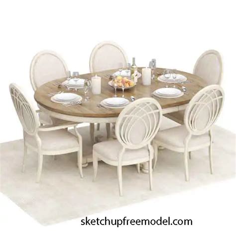 Luxury Table Chair Free Model Sketchup Free Models