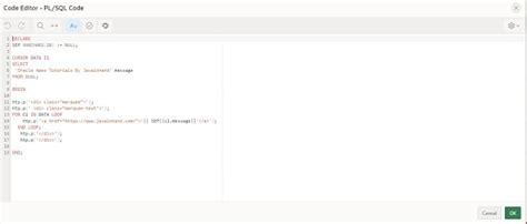 How To Add Dynamic Marquee In Oracle Apex Javainhand Tutorial